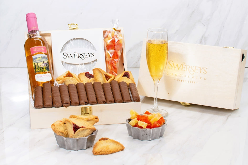 Swerseys Purim Designer Treats and Moscato Keepsake Box Gift Set ...